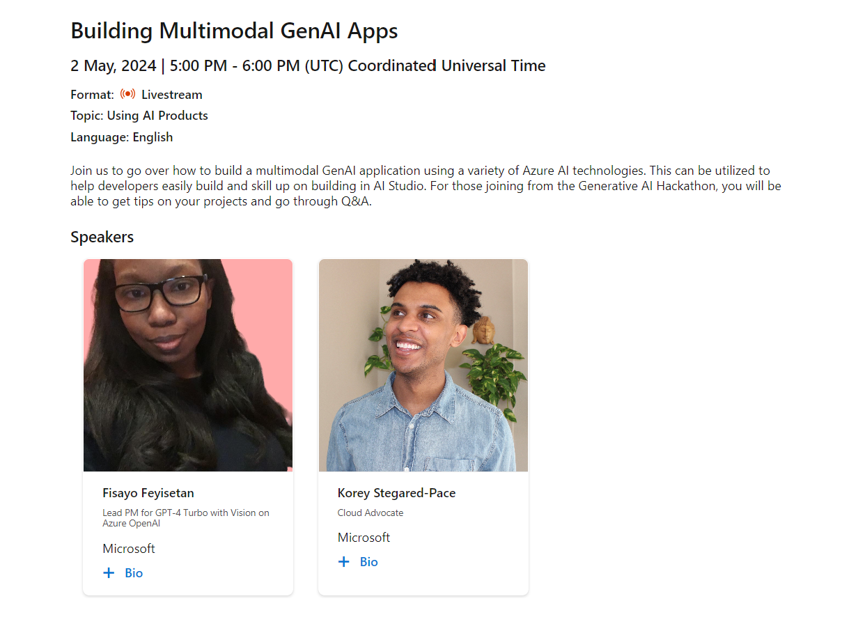 Learn how to Build Multimodal Applications with Azure AI 2nd May 2024 | Microsoft Community Hub