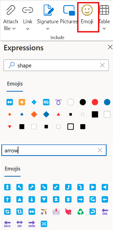 Insert -> Shapes & Text box in Outlook new version | Microsoft ...