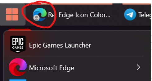 Changing the icon color of Edge | Microsoft Community Hub
