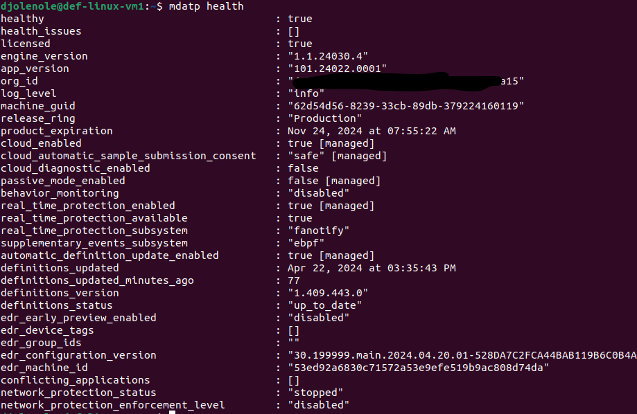 EICAR file is not blocked by Defender for Endpoint on Linux | Microsoft Community Hub