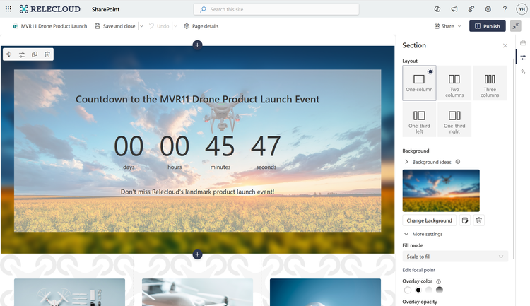 Introducing the section backgrounds in SharePoint Pages and News | Microsoft Community Hub