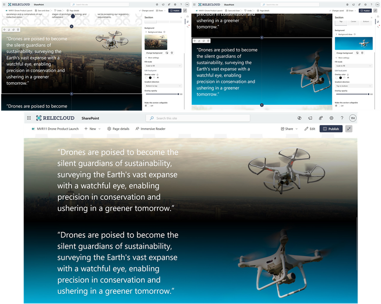 Introducing the section backgrounds in SharePoint Pages and News ...