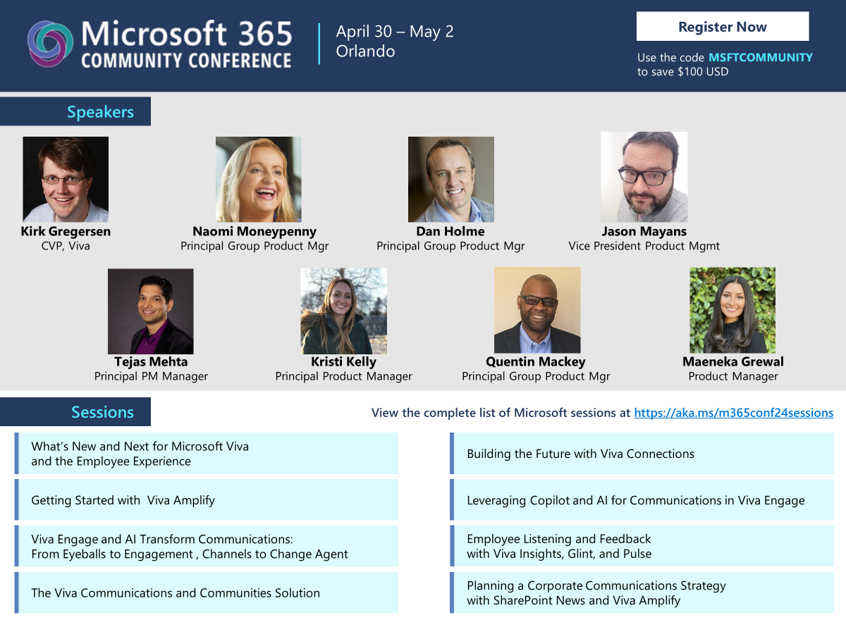 The Viva Guide to the Microsoft 365 Community Conference | Microsoft ...