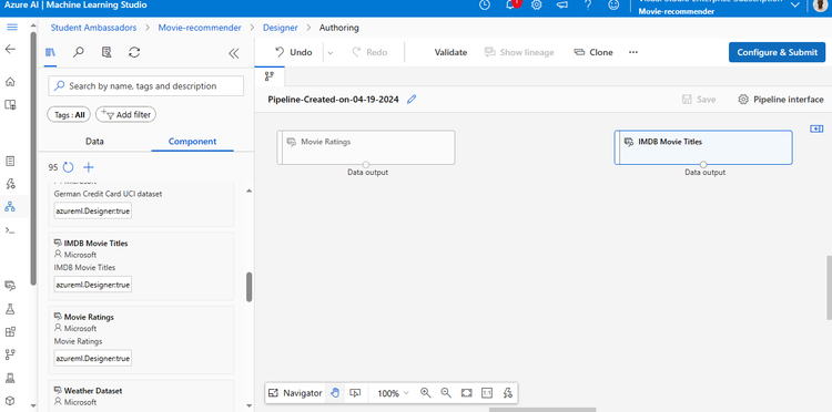 Train a Simple Recommendation Engine using Azure Machine Learning Designer