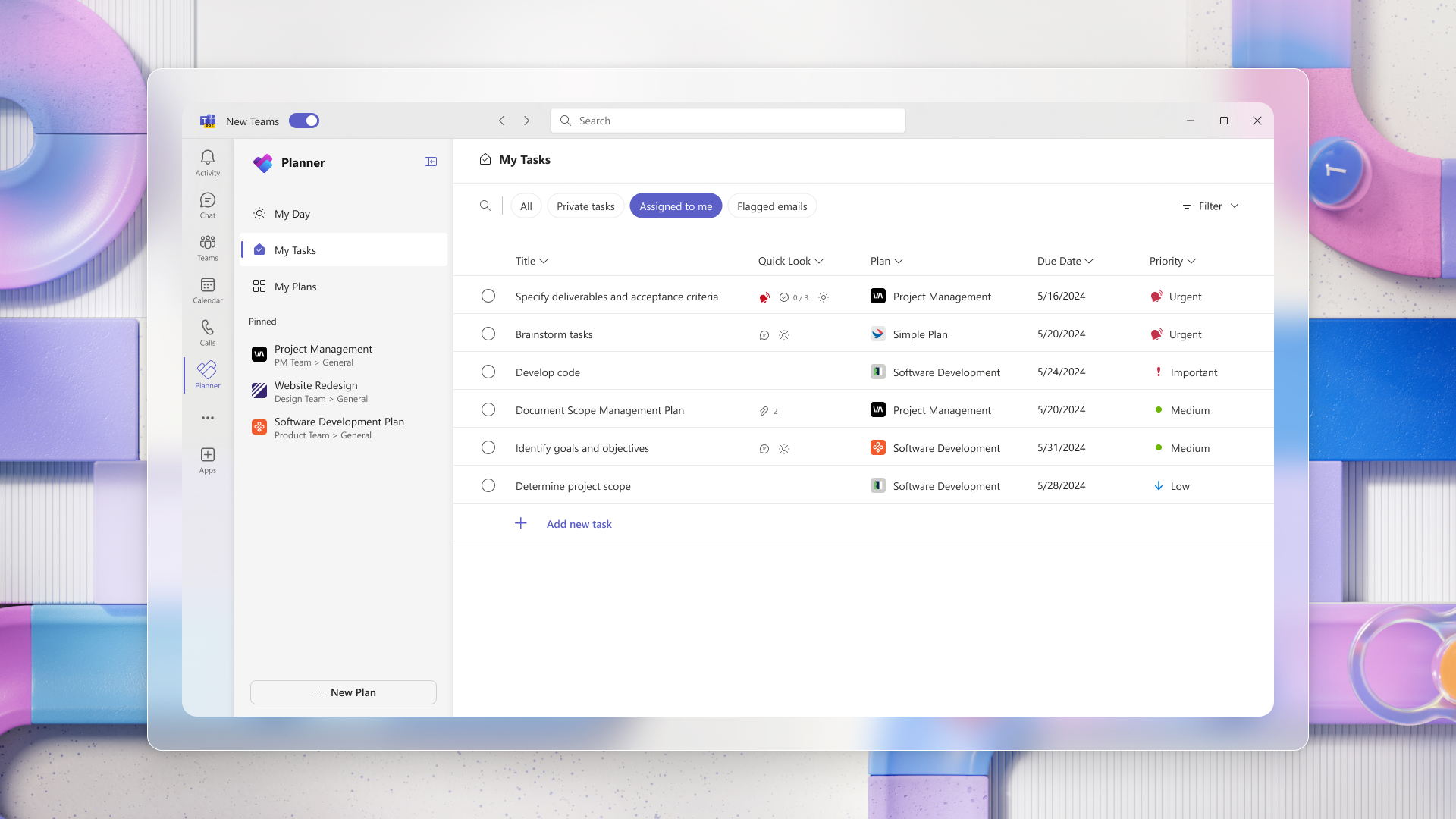 Premium plan tasks are now available in the My Tasks view in the new Microsoft Planner ...