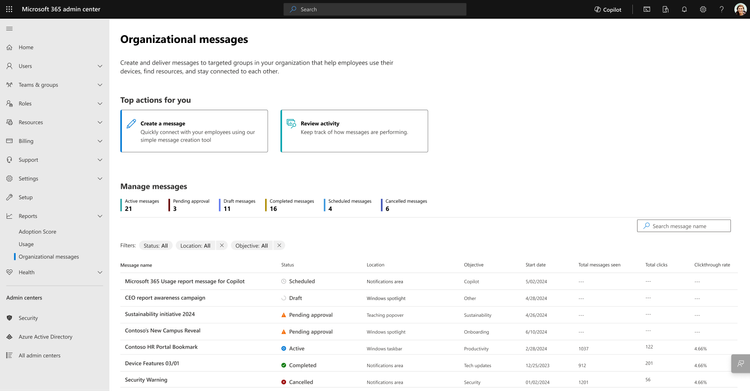 Introducing organizational messages (preview) in the Microsoft 365 ...