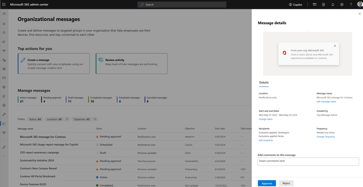 Introducing organizational messages (preview) in the Microsoft 365 ...