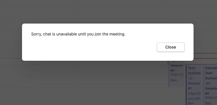Access team meeting chat before the meeting starts when created using ...