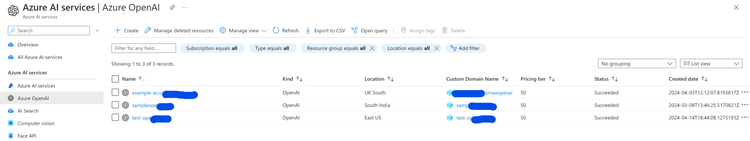 Get Started Guide with Azure AI Services and Open AI Deployments and Models
