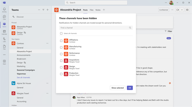 New capabilities to help you manage Microsoft Teams channels from ...