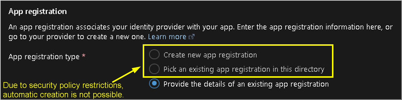 How to Apply Easy Auth on Web App under a High-security policy ...