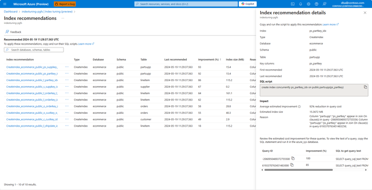 Unleash the power of automated index tuning in Azure Database for PostgreSQL Flexible Server ...