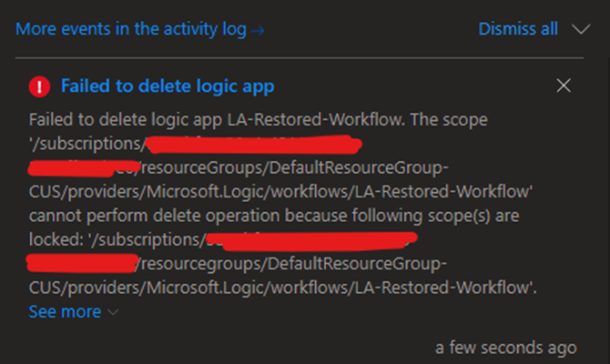 Retrieve a Consumption Logic App workflow definition from deletion | Microsoft Community Hub