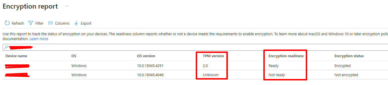 Powershell extract TPM and Envryption Readiness information from Intune ...