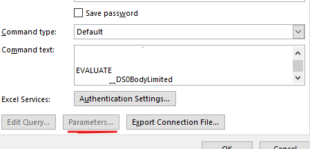 Connecting Excel to Power BI Dataset with parameters | Microsoft Community Hub