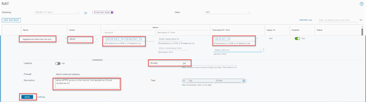 Azure VMware Solution using a public IP down to the NSX-T Edge ...