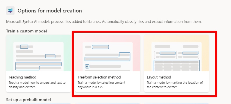 Unable to create Free form model in Syntex | Microsoft Community Hub
