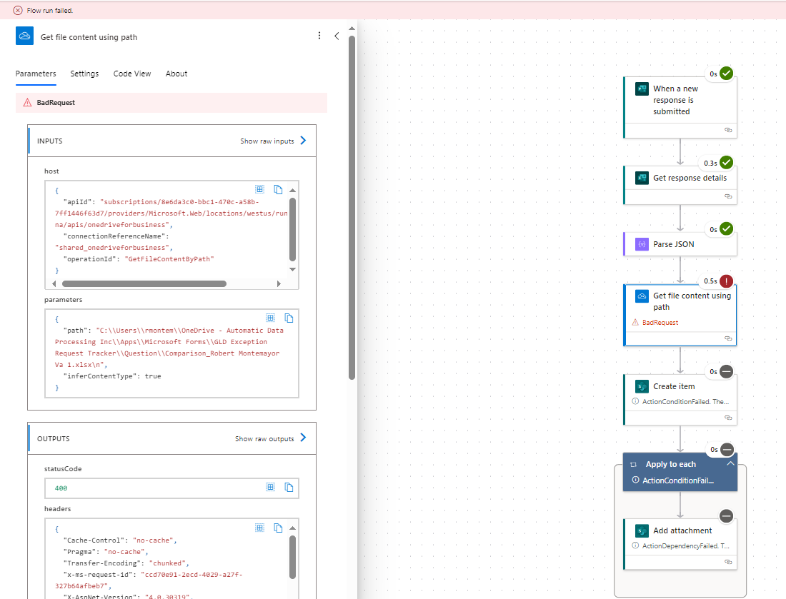 attachment Microsoft Form to Sharepoint list not working | Microsoft Community Hub
