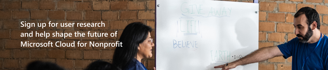 Microsoft Nonprofit User Research Recruitment