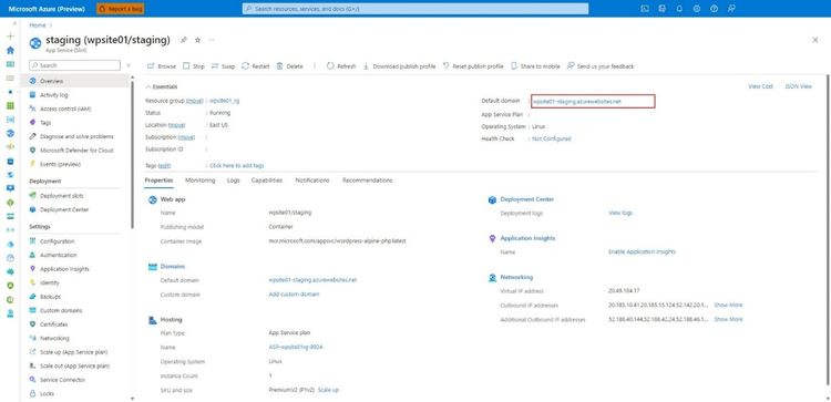 How to set up staging slots in WordPress on App Service | Microsoft ...