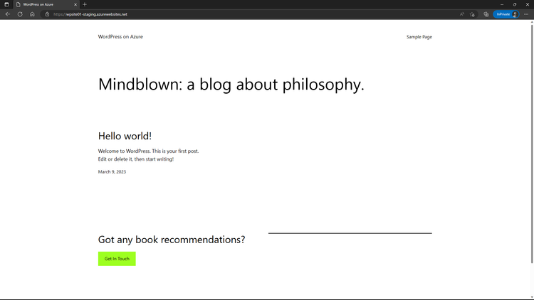 How to set up staging slots in WordPress on App Service | Microsoft ...