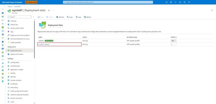 How to set up staging slots in WordPress on App Service | Microsoft ...