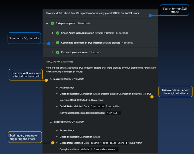 Azure WAF integration in Security Copilot- Protect web applications ...