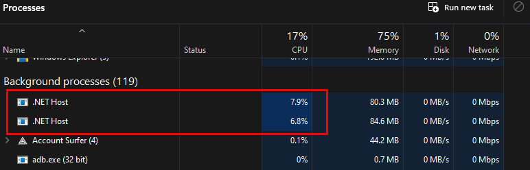 Importing Mesh Toolkit Into The Project Leaves Net Host Process Running In The Background