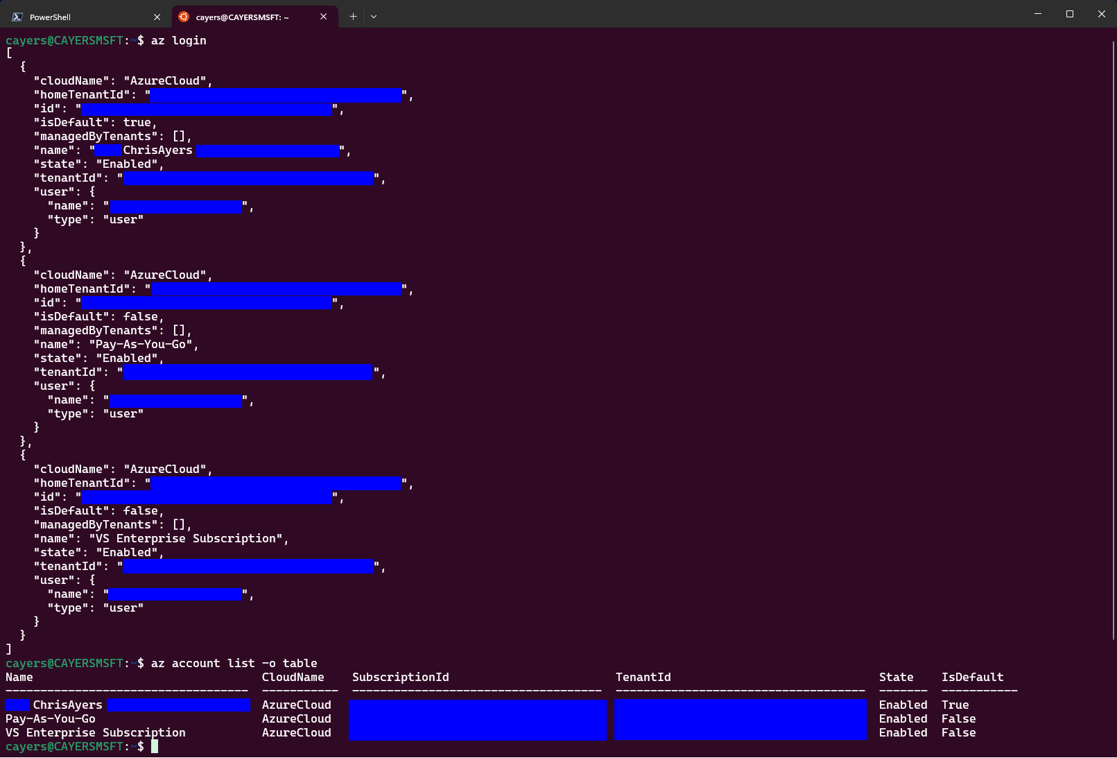 New Login Experience for Azure Subscriptions with az login