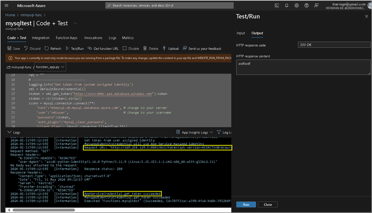 Use Microsoft Entra To Connect Azure Database For Mysql Via Function App Microsoft Community Hub