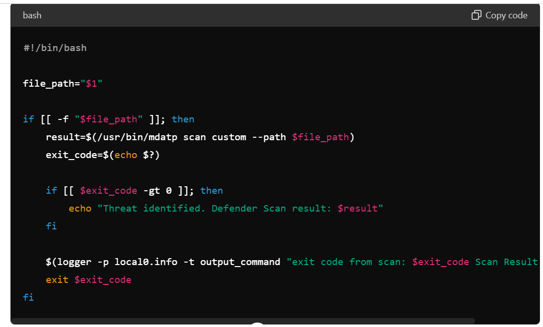 Azure Defender On Linux VM - Help With Exit Codes | Microsoft Community Hub