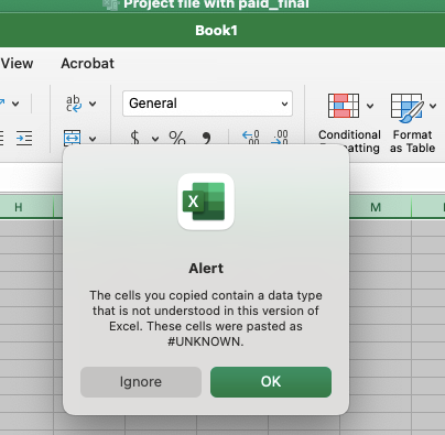 HELP! Excel workbook appears fine for all others, will not show photos ...