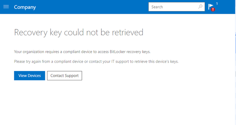 User Self Service Bitlocker Recovery Key Access With Intune Company Portal Website Now Available