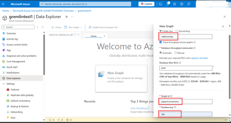 Getting started guide to Azure Cosmos DB with Gremlin