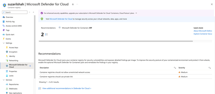 Vulnerability Assessment on Azure Container Registry with Microsoft Defender and Docker Scout