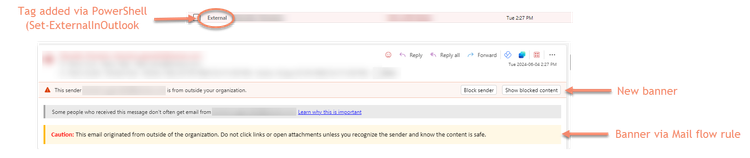 New external sender warning banner appearing | Microsoft Community Hub