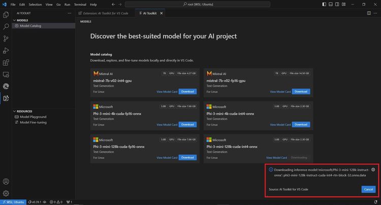 Visual Studio Code AI Toolkit: How to Run LLMs locally