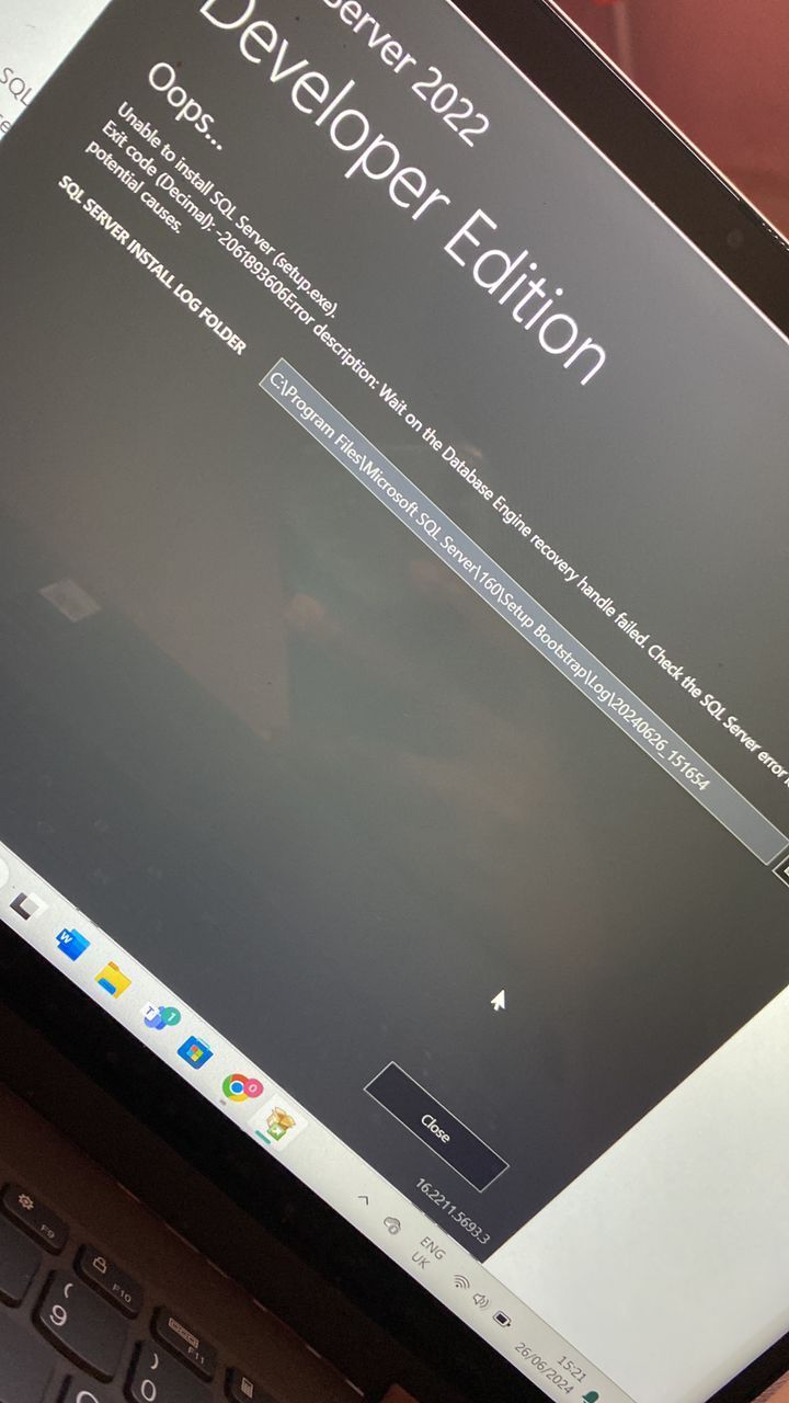 MS SQL Server Developer 2022 not installing | Microsoft Community Hub