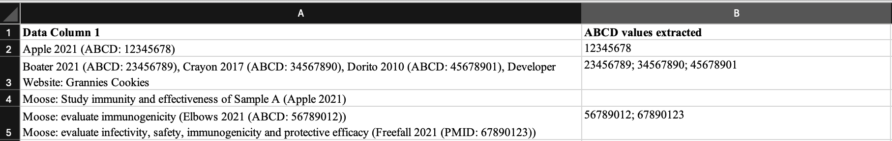 Formula for extracting multiple occurrences of values following a similar string of text ...
