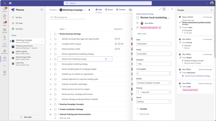 Collaborate confidently with Task History in Microsoft Planner ...