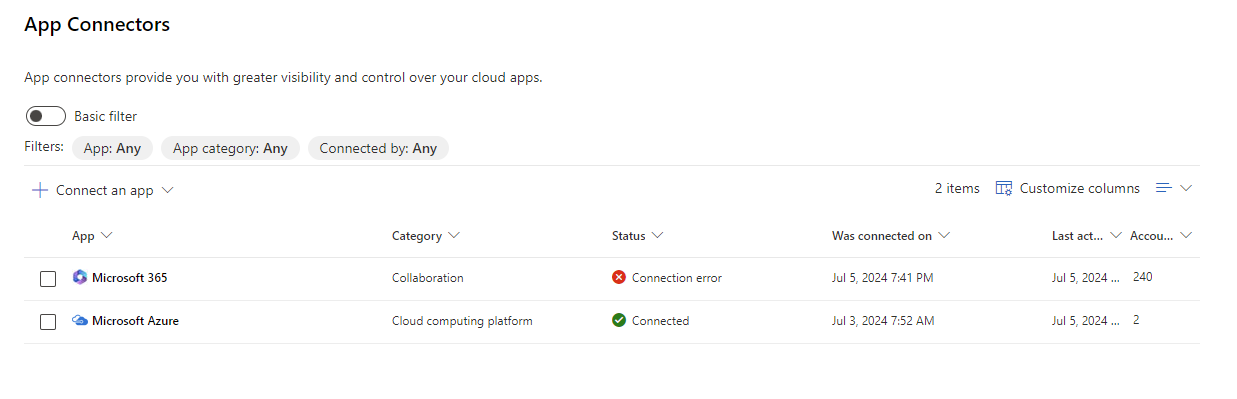 Connection error in App Connectors | Microsoft Community Hub