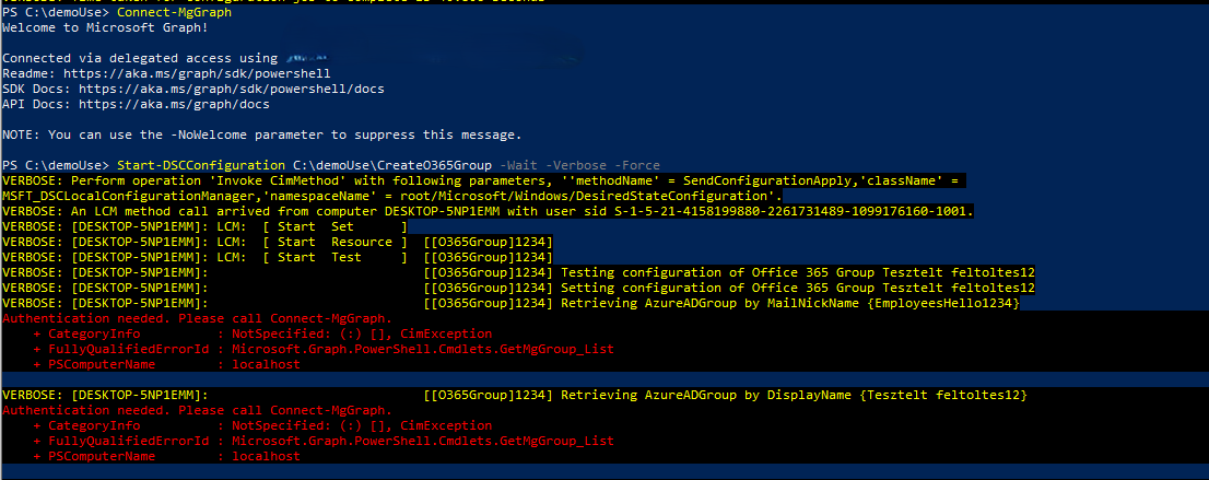 Problem deploying Microsoft 365 DSC configuration | Microsoft Community Hub Problem deploying Microsoft 365 DSC configuration | Microsoft Community Hub