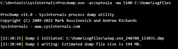 Memory Dump Collection using Procdump.exe for App Service (Windows) | Microsoft Community Hub