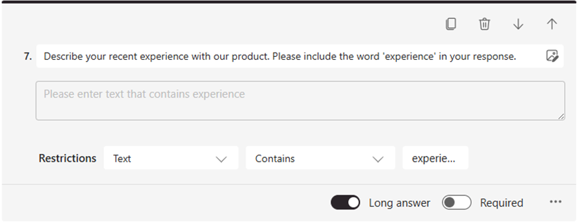 Validate open text responses in Microsoft Forms | Microsoft Community Hub