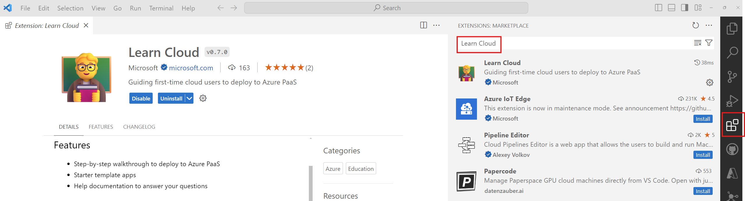 Learn Cloud: Simplifying Cloud Deployments for Students and Educators on VS Code
