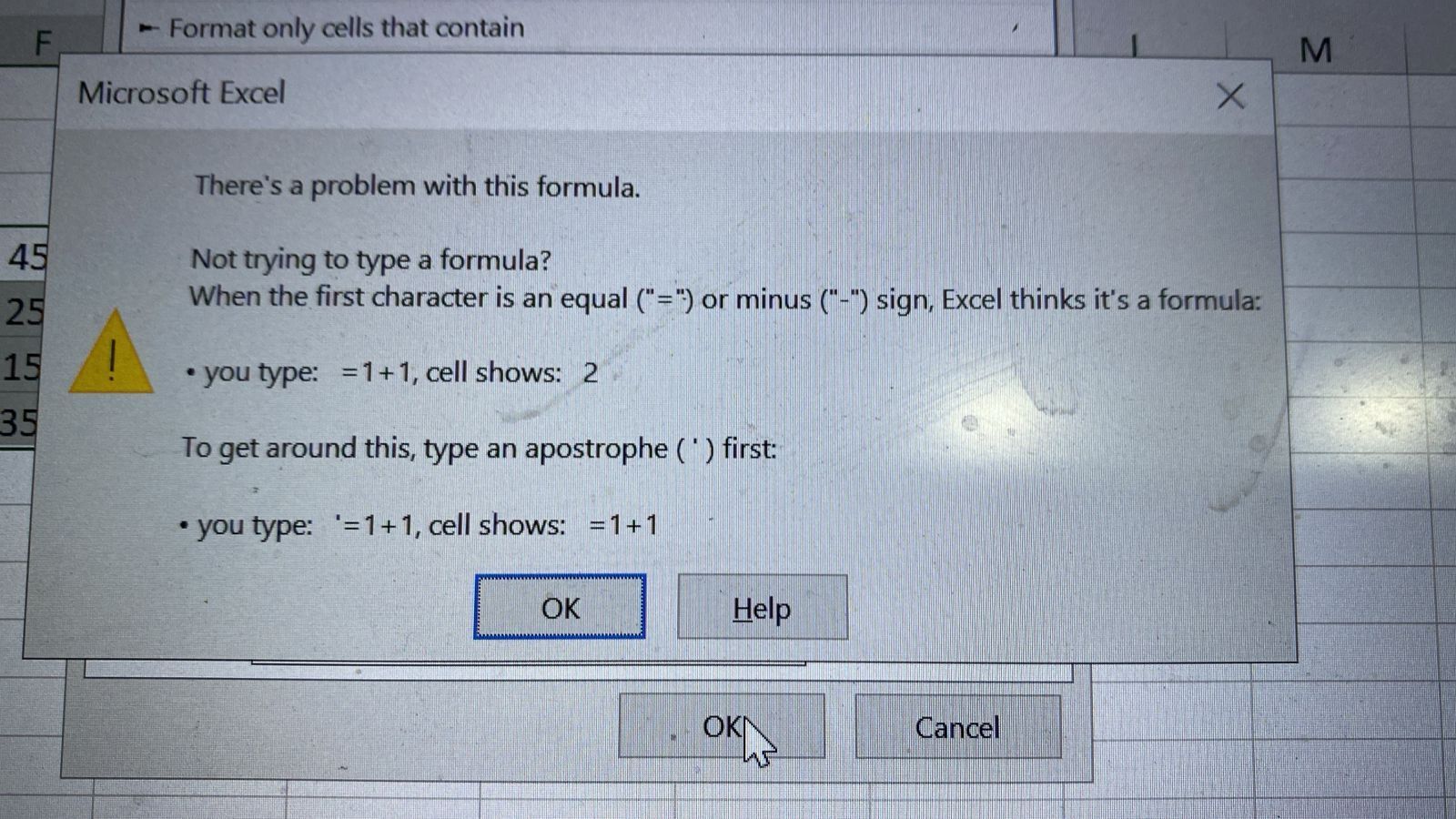 conditional formating error while converting figures in thousnads | Microsoft Community Hub