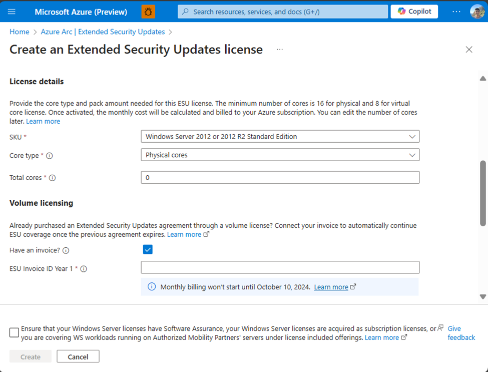 Transition to WS2012 ESUs by Azure Arc