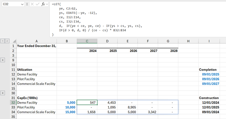 How to evenly distribute an amount across multiple periods that are ...