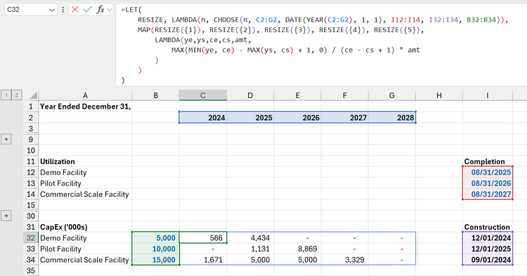 How to evenly distribute an amount across multiple periods that are ...