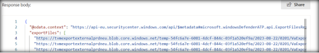 Using Export API with Defender Vulnerability Management | Microsoft Community Hub